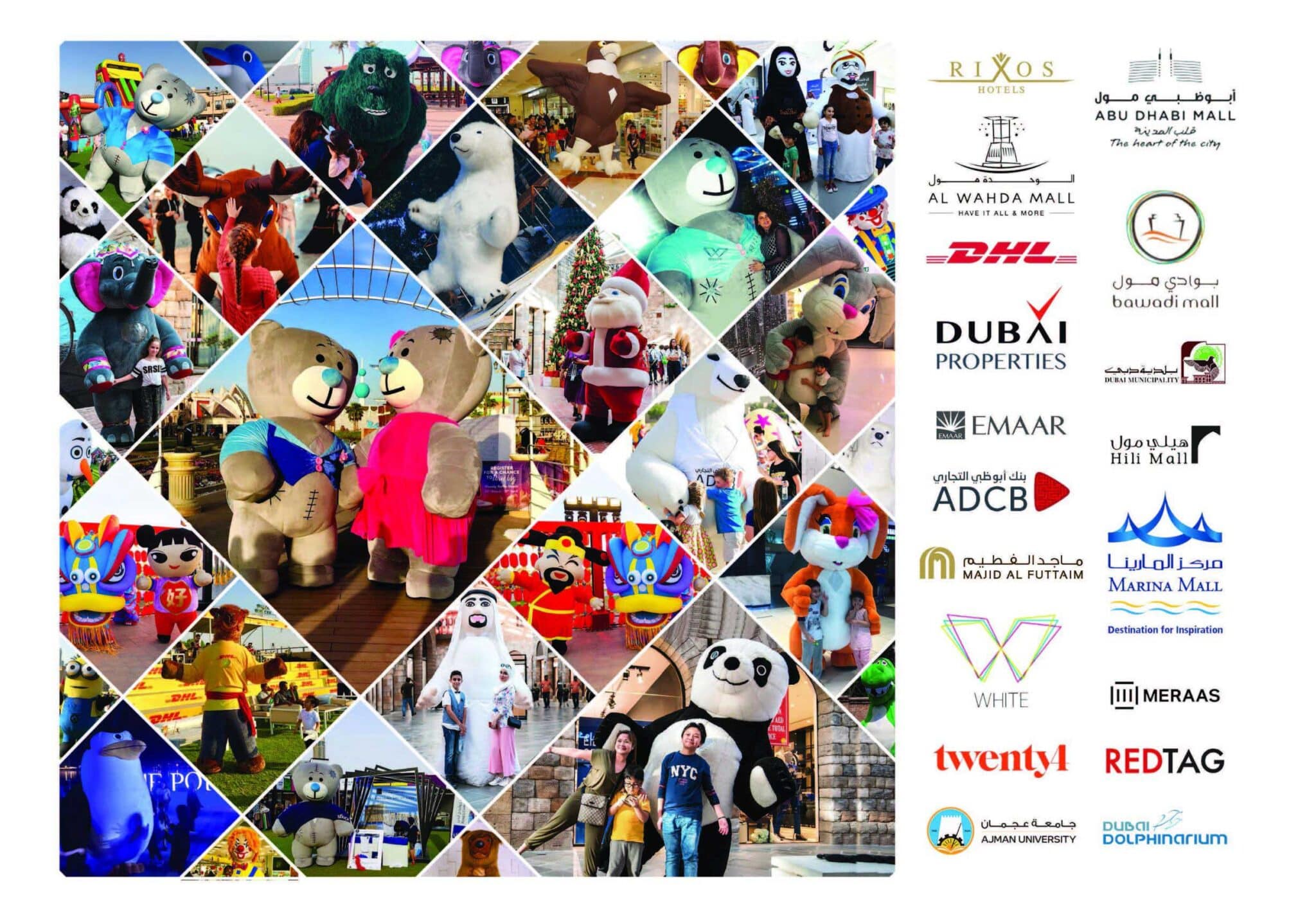 Hire Mascots in Dubai - Bella Entertainment Agency UAE