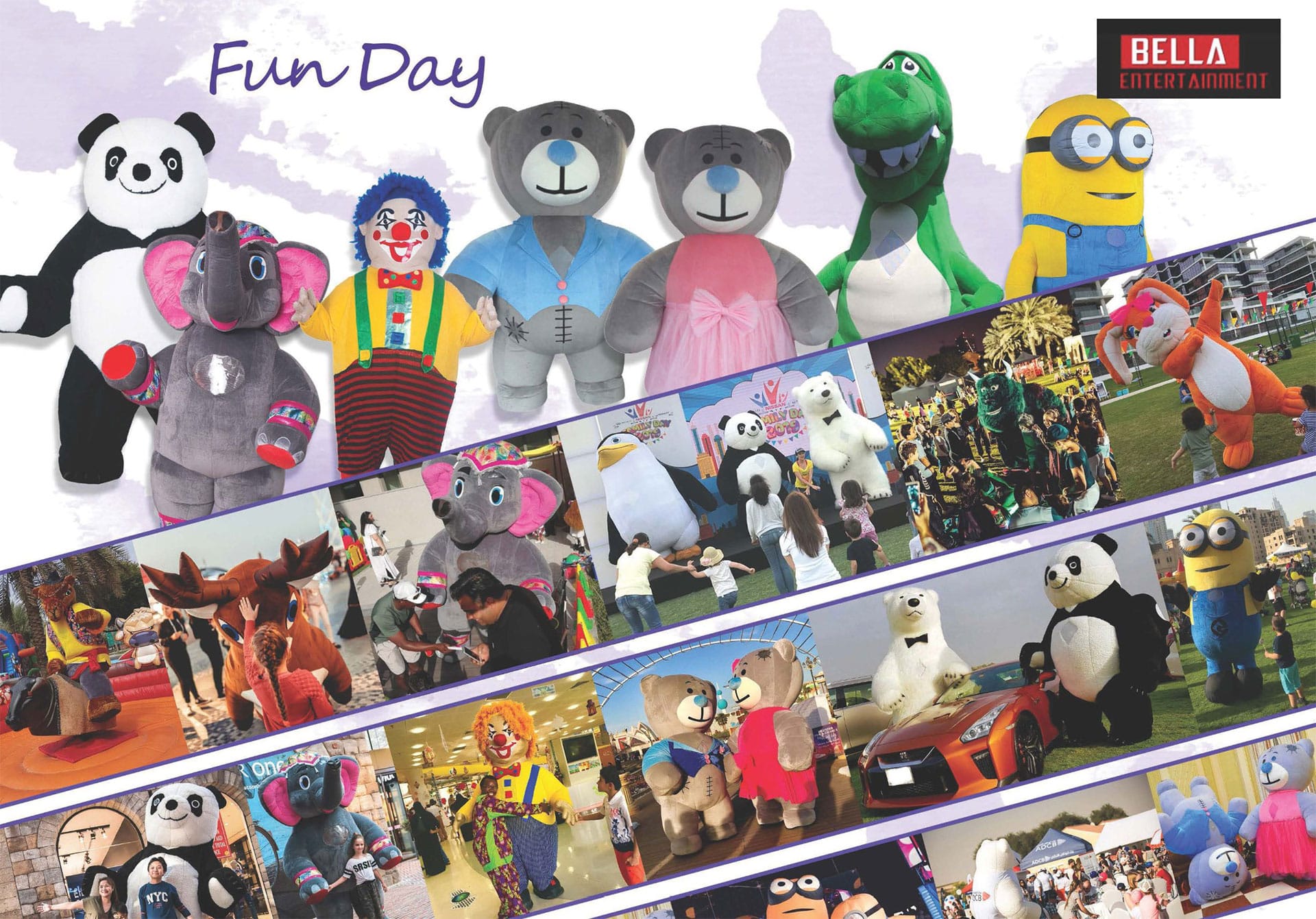 Hire Mascots in Dubai - Bella Entertainment Agency UAE